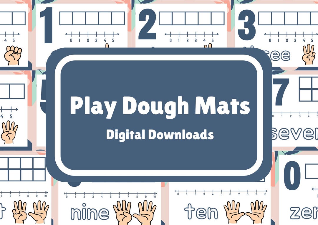 Numbers Play Dough Mats (0-10) - Etsy