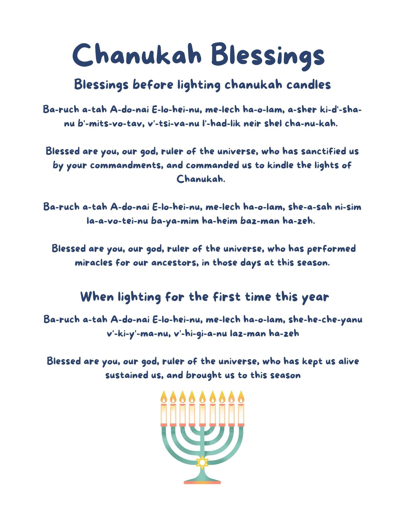 Chanukah Blessings and Songs - Hanukkah Blessings and Songs - Chanukah ...