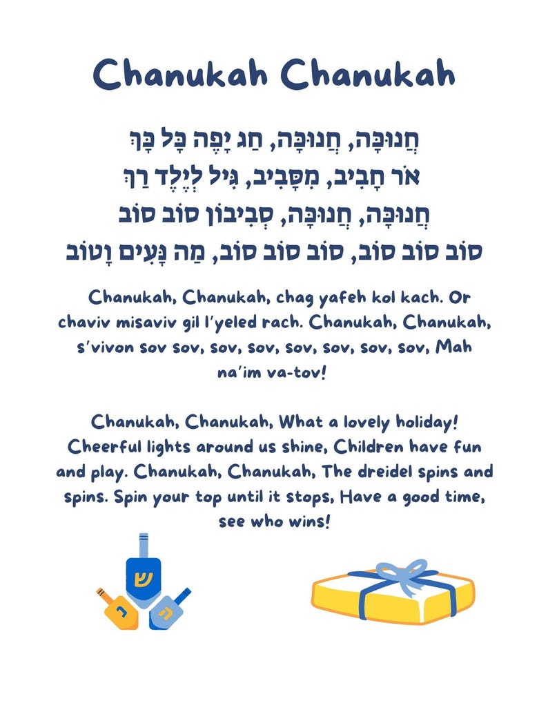 Chanukah Blessings and Songs - Hanukkah Blessings and Songs - Chanukah ...