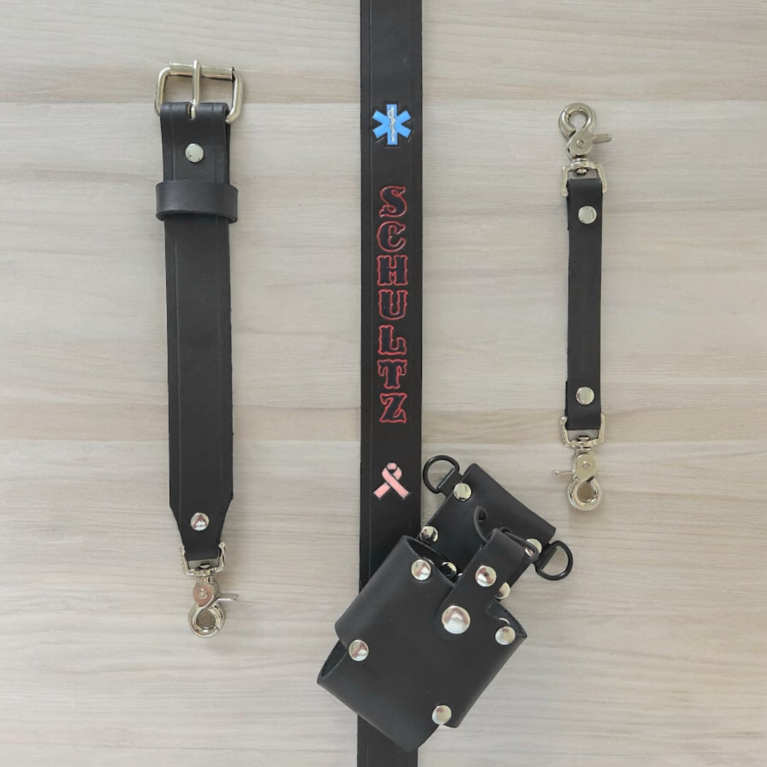 Firefighter/ems Leather Radio Strap - Etsy