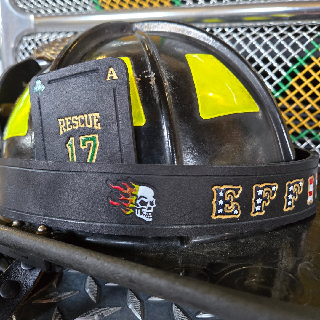 Firefighter Personalized Helmet Band/station Card COMBO - Etsy