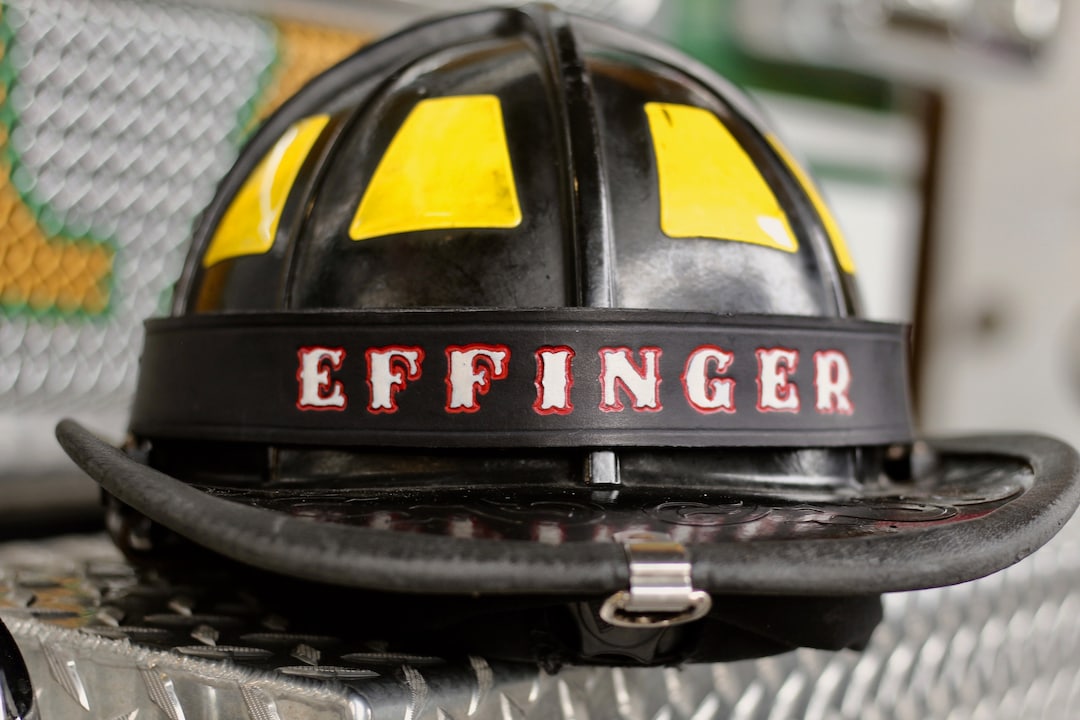 Personalized Firefighter Leather Helmet Band - Etsy