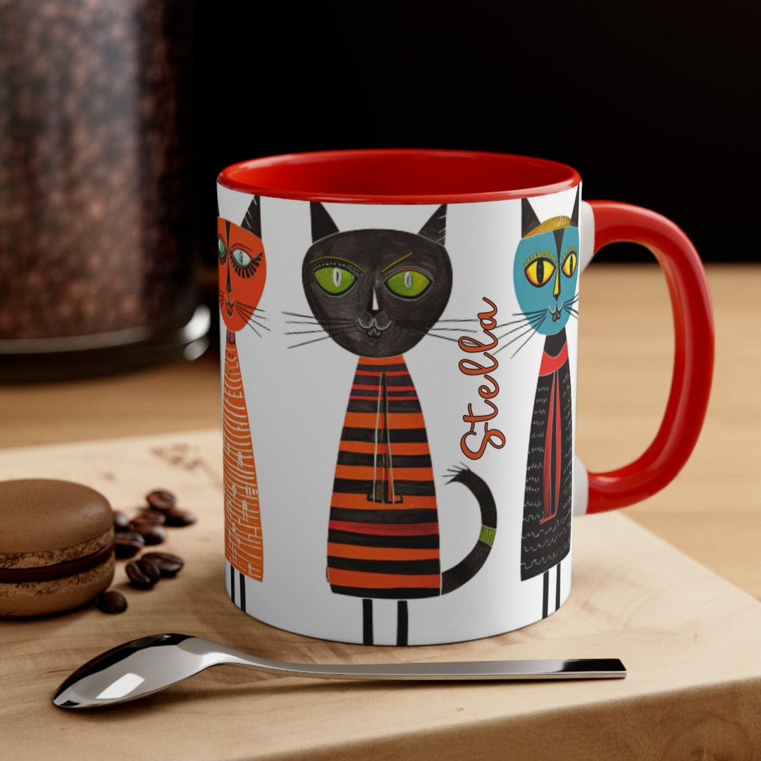 Catfulness Mug Gift for Cat Lover, Custom Cat Coffee Mug, Cat Person ...