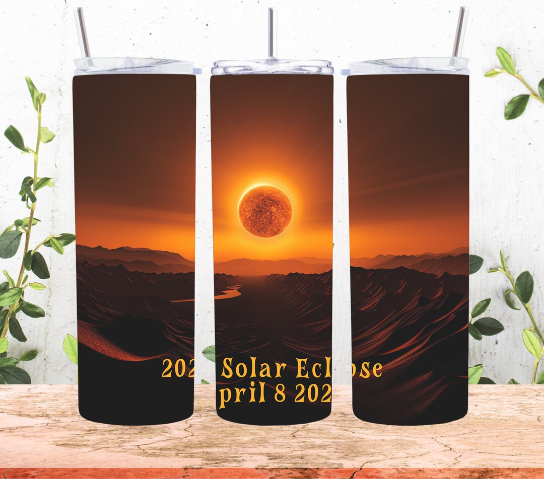Solar Eclipse Gift Tumbler Mug for Astronomy Lovers, 2024 Eclipse Photo ...