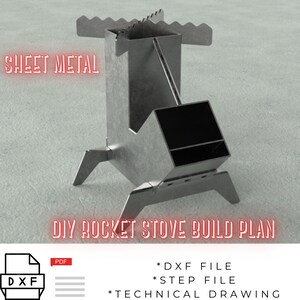 Rocket Stove DIY Building Plan / Cooking Set / DXF / STEP / Pdf - Etsy