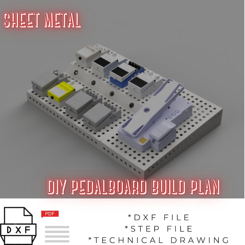 Metal Guitar Pedalboard DIY Building Plan- 600x400mm / 2-tier / Hidden ...
