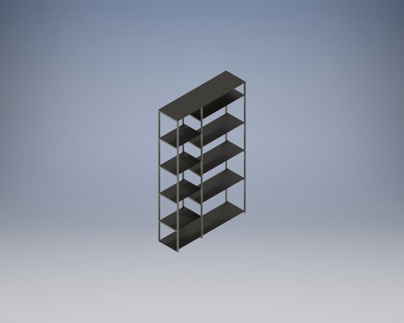 Open Shelving Book Storage DIY Fabrication Plan / Pdf, Dxf, Dwg,step ...