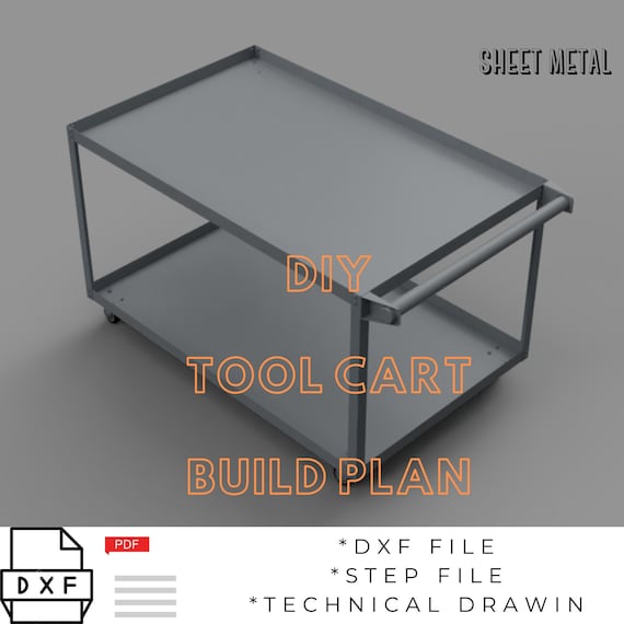 Trolley Cart Fabrication Plan Mobile Sheet Metal DIY Tool Cart Kit Dxf Step File Pdf Plan Etsy Australia