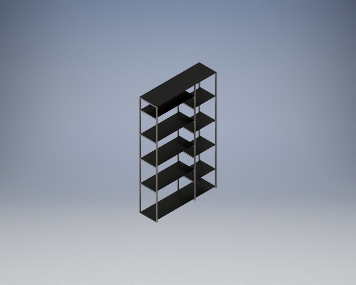 Open Shelving Book Storage DIY Fabrication Plan / Pdf, Dxf, Dwg,step ...