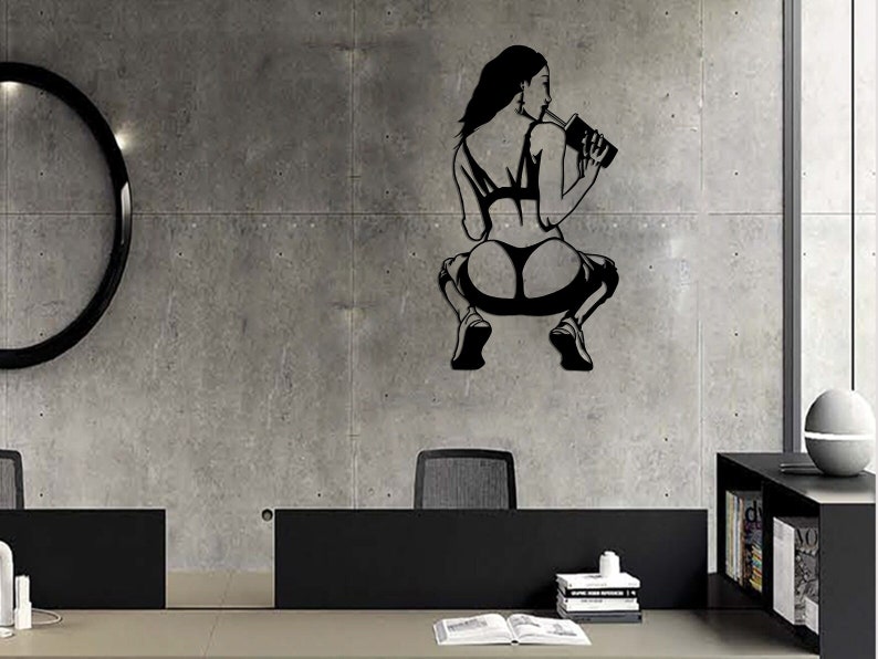 Seductive Female Figure Wall Decor Dxf Sexy Girl Wall Art Dxf Etsy