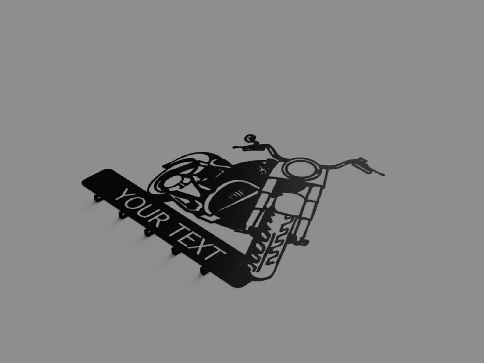 Chopper Motorcycle Art / Hanger dxf / Step File - Etsy