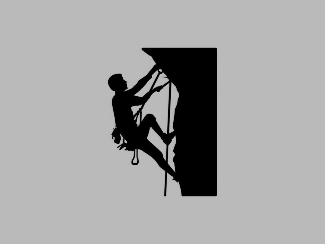 Mountain Climber Rock Climbing DXF File - Etsy