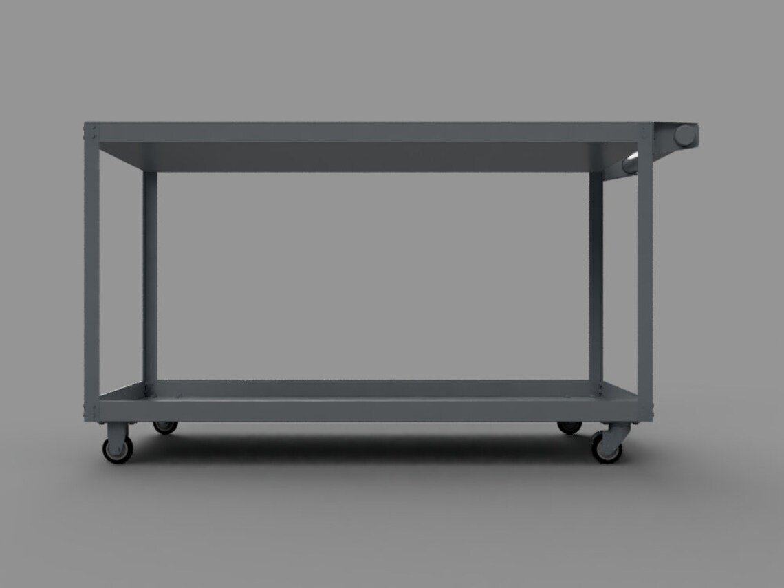 Trolley Cart Fabrication Plan / Mobile Sheet Metal DIY Tool Cart Kit ...