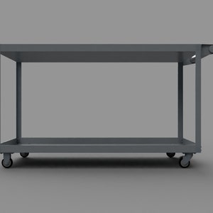 Trolley Cart Fabrication Plan / Mobile Sheet Metal DIY Tool Cart Kit ...