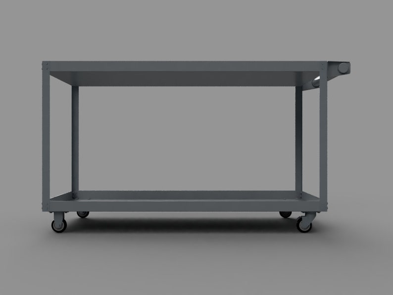 Trolley Cart Fabrication Plan / Mobile Sheet Metal DIY Tool Cart Kit ...