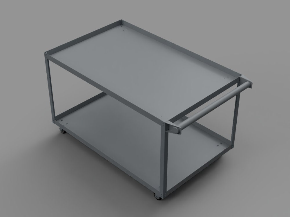 Trolley Cart Fabrication Plan / Mobile Sheet Metal DIY Tool Cart Kit ...