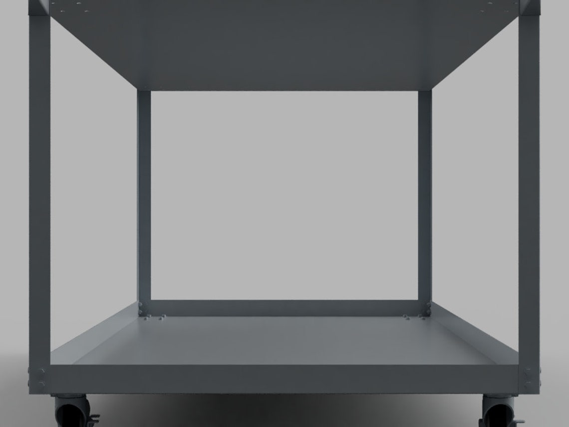 Trolley Cart Fabrication Plan / Mobile Sheet Metal DIY Tool Cart Kit ...