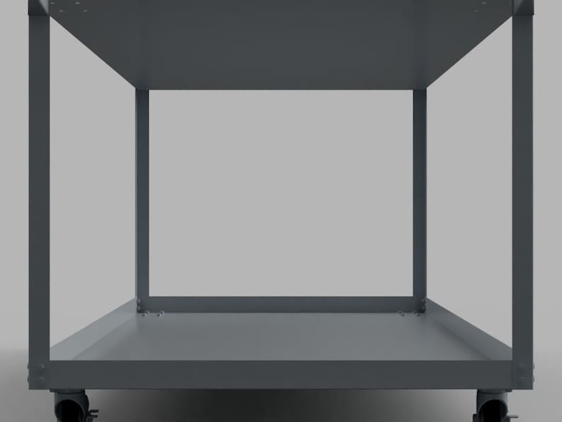 Trolley Cart Fabrication Plan / Mobile Sheet Metal DIY Tool Cart Kit ...