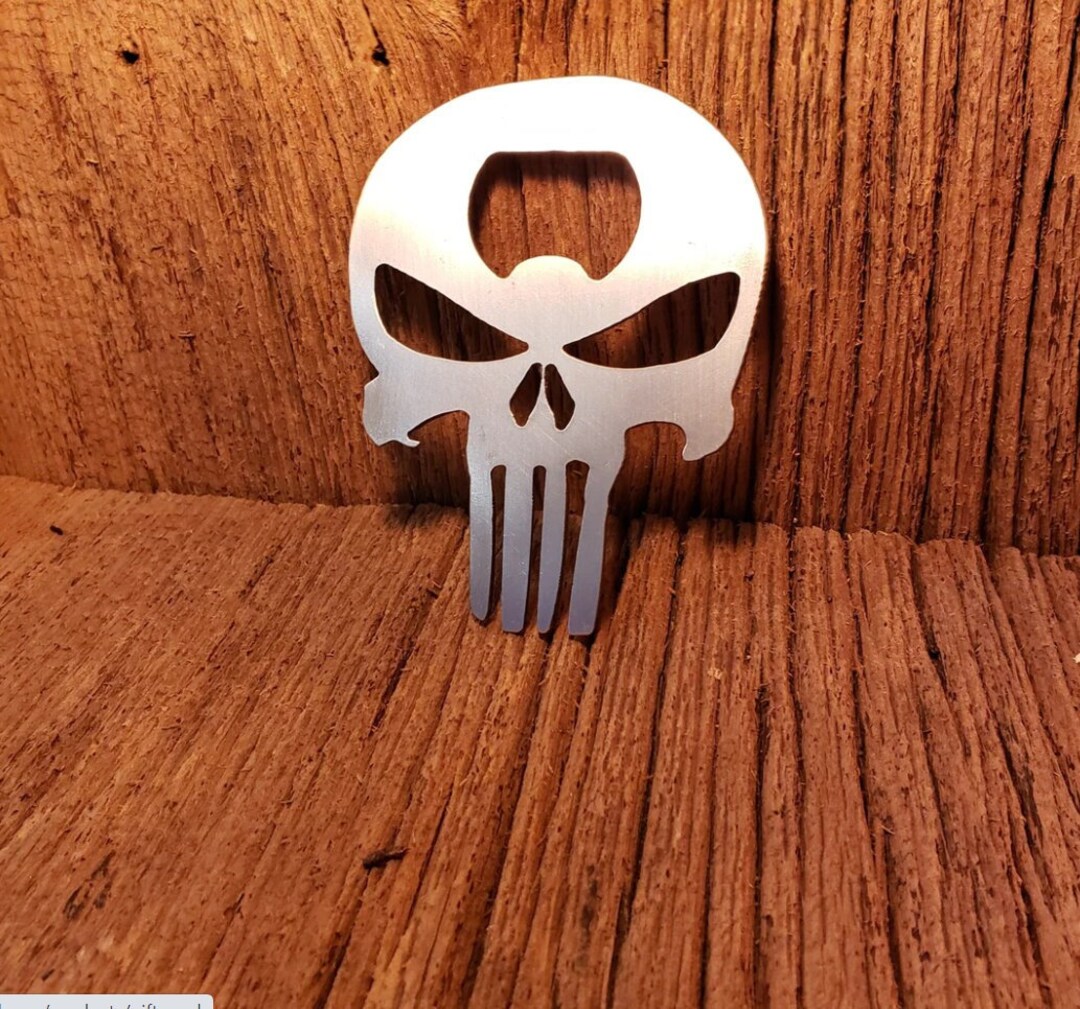 Unique Punisher Skull Bottle Opener - Laser Cut DXF File - Etsy