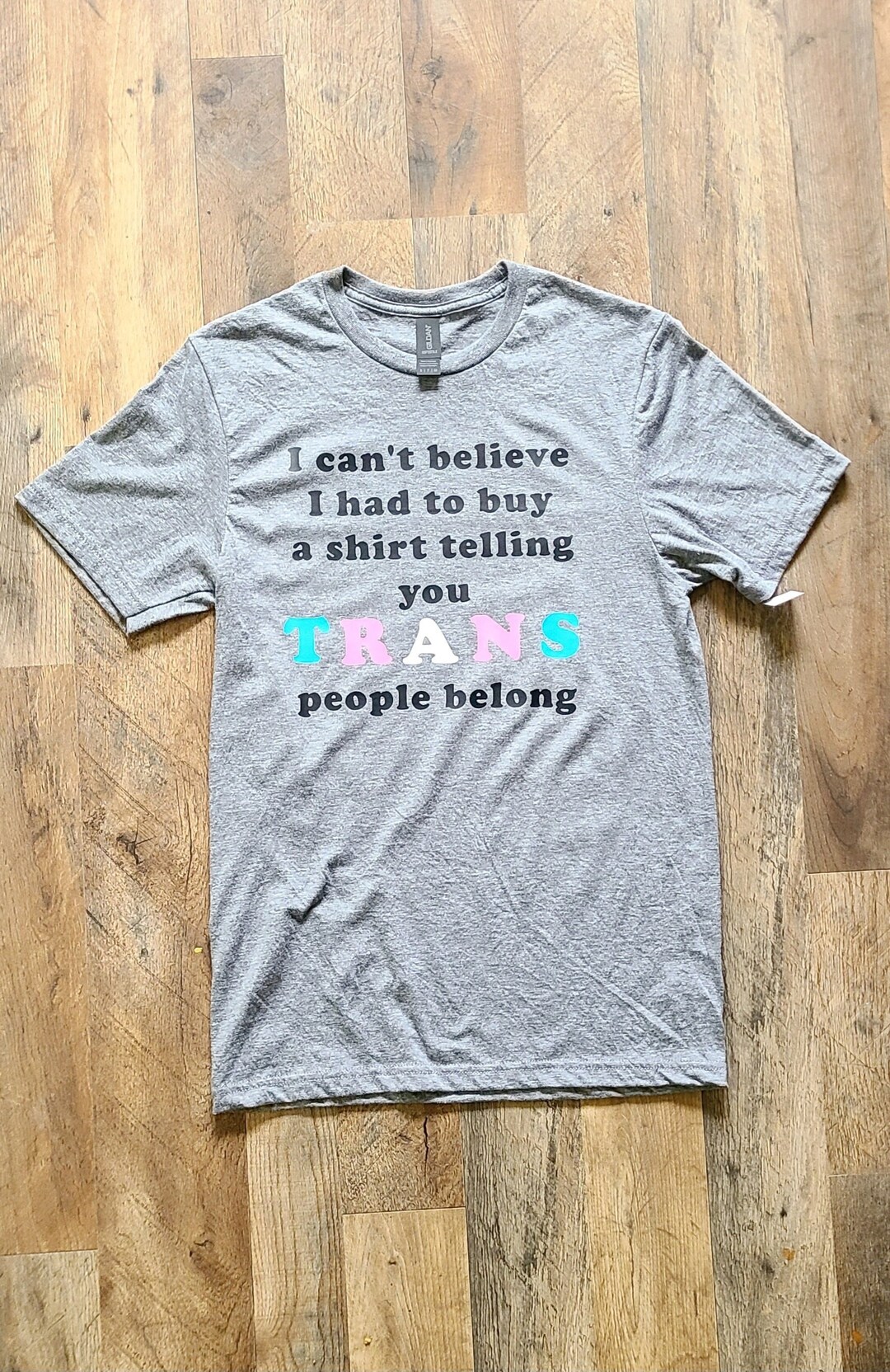 TRANS People Belong - TRANSGENDER PRIDE T-shirt - Pink Blue White ...
