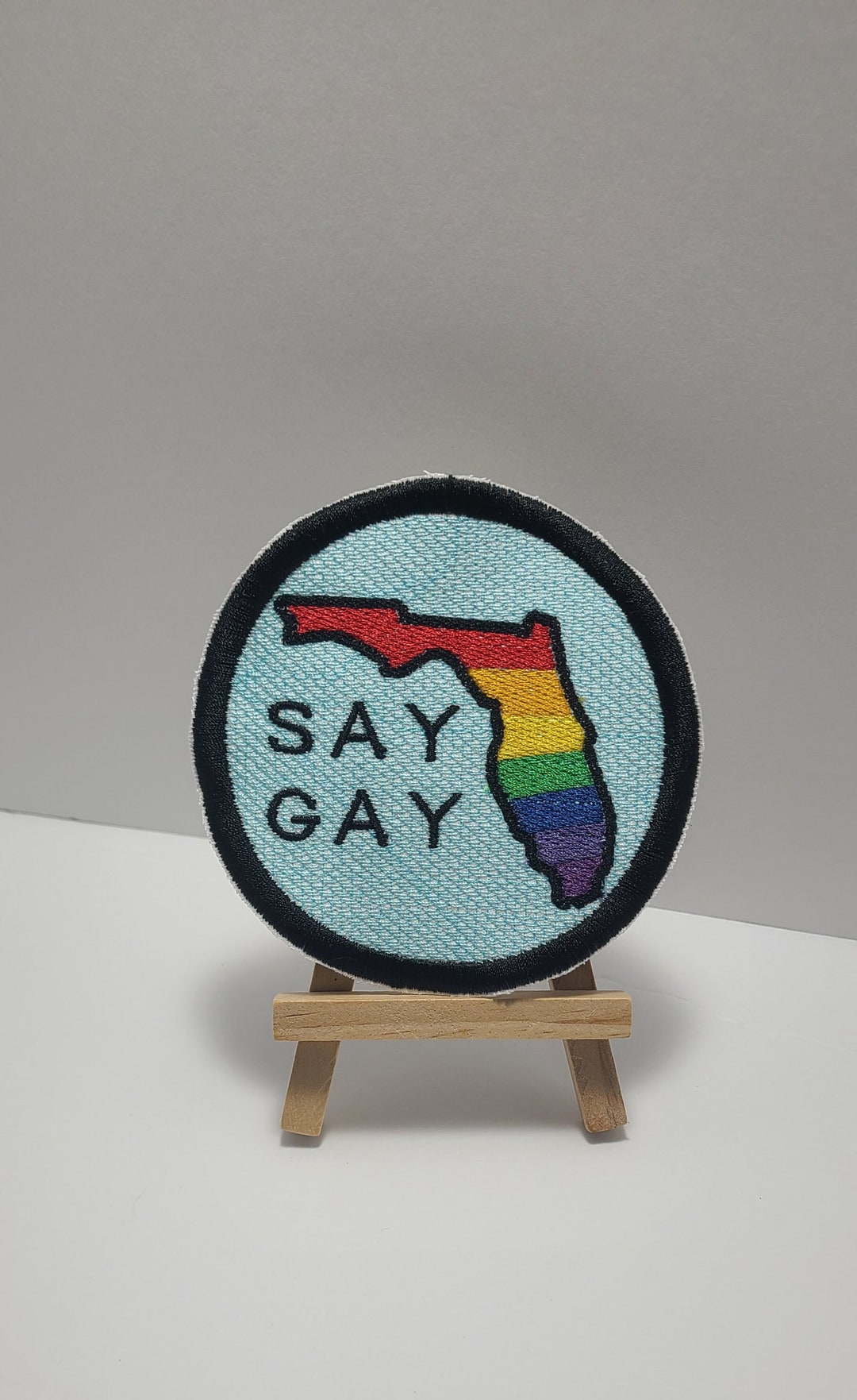 SAY GAY FLORIDA Rainbow Pride Activision Embroidered Patch - Etsy