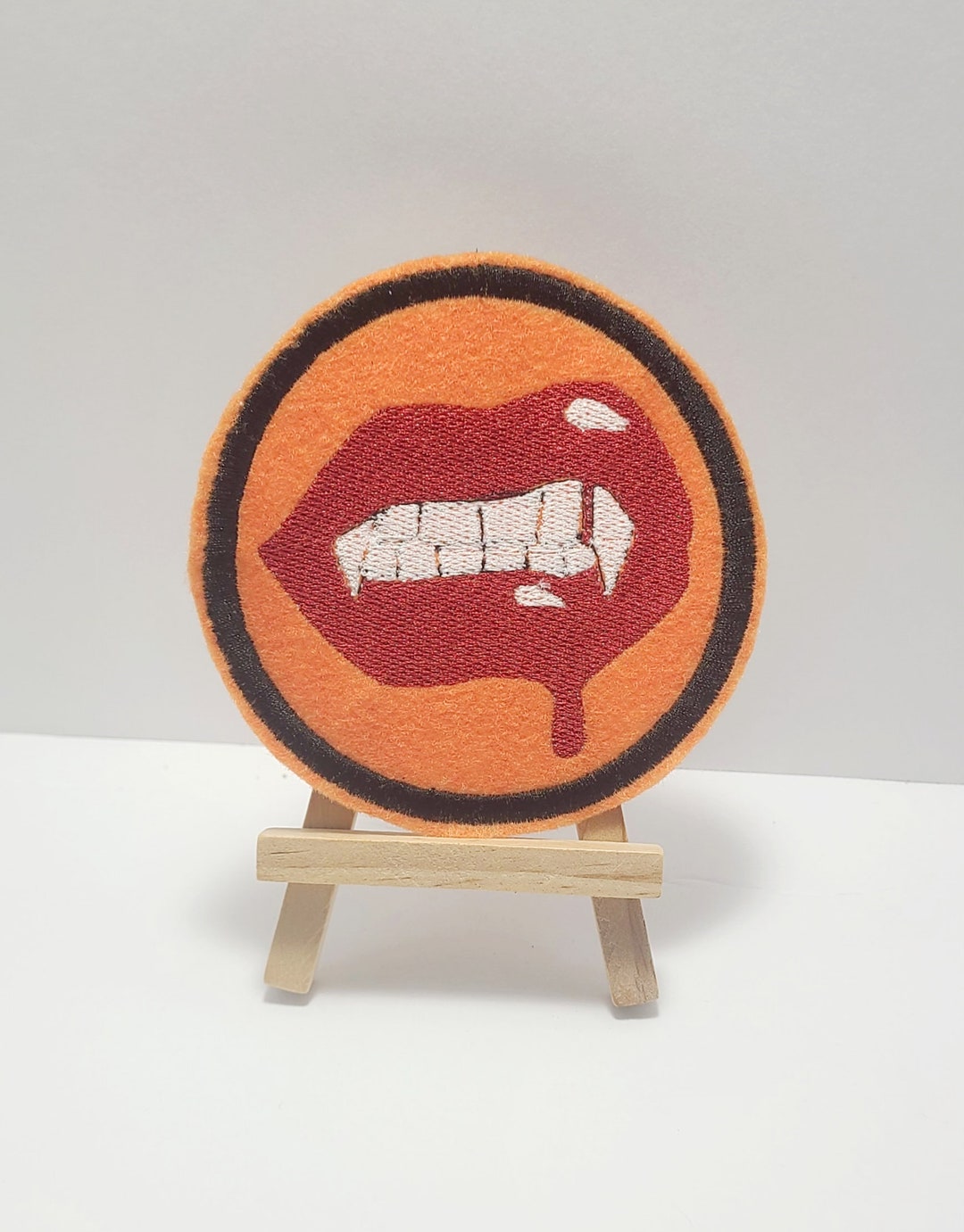GLAMPIRE - Vamp Lips - Halloween Vampire Embroidered Patch - Etsy