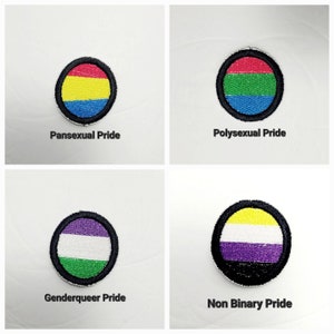 PRIDE Patch Minis - Embroidered LGBTQIA+ Mini Patches - Gay,lesbian,queer,bi,nonbinary,trans ...