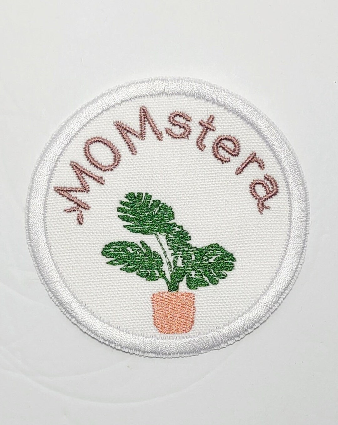 Momstera - Monstera Plant Mom Houseplant Pun - Embroidered Patch Meme ...