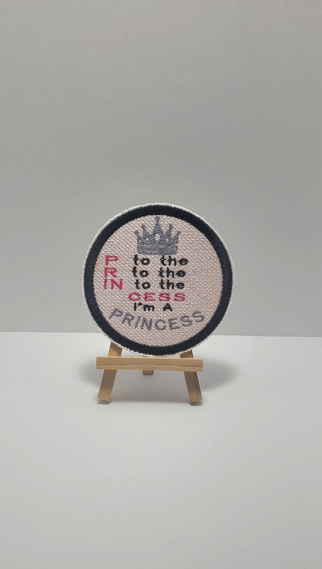 PRINCESS Chi Chi Embroidered Patch Tiara Pink NEW - Etsy