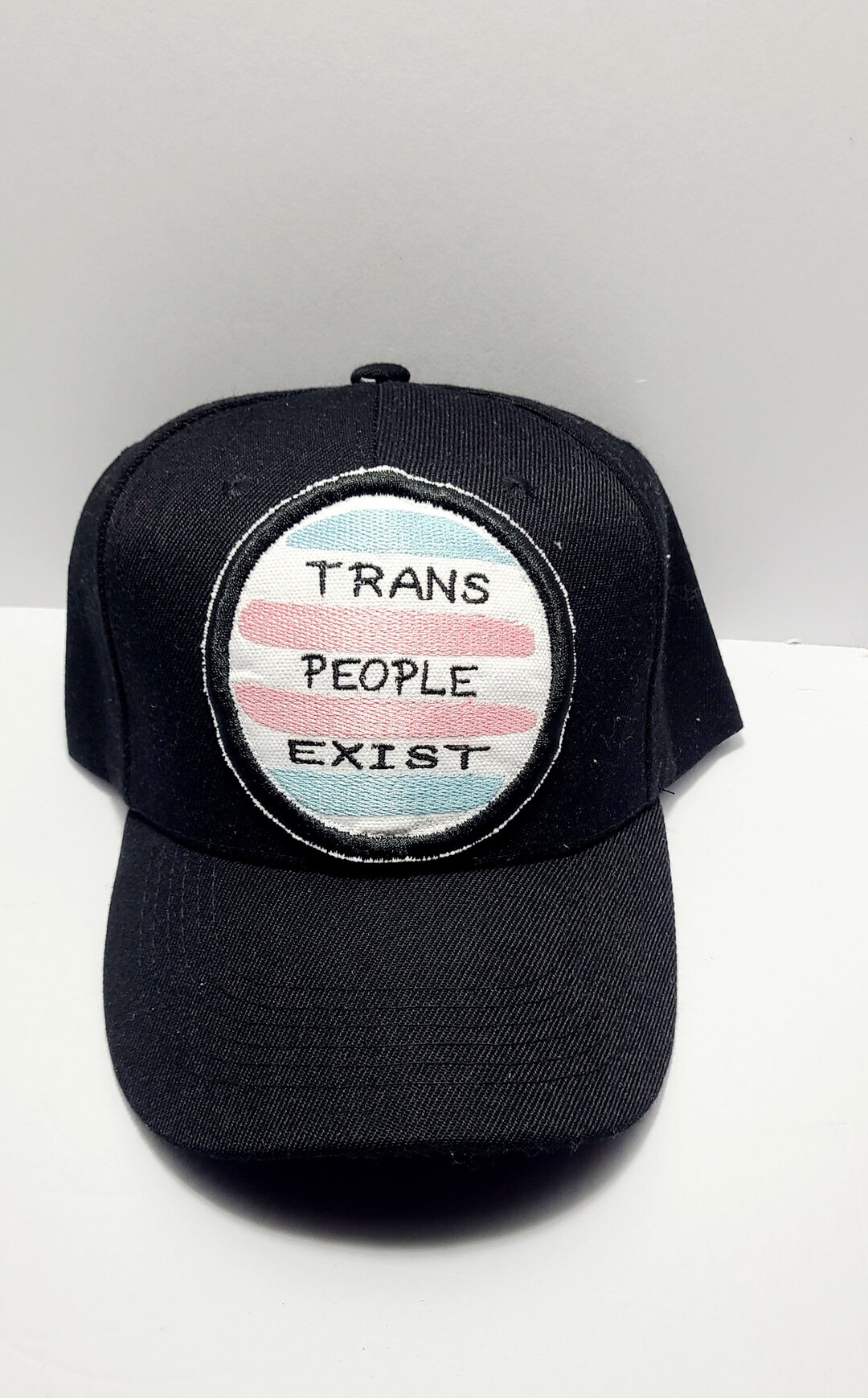 TRANS PEOPLE EXIST Baseball Hat Lgbtqia Pride Adjustable Velcro - Etsy