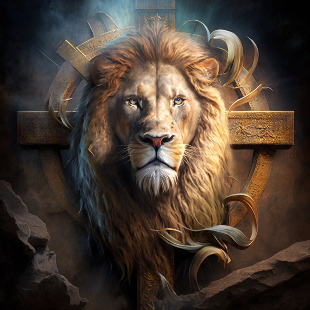 Lion of Judah Digital Print | Religious Wall Art | Printable Poster ...