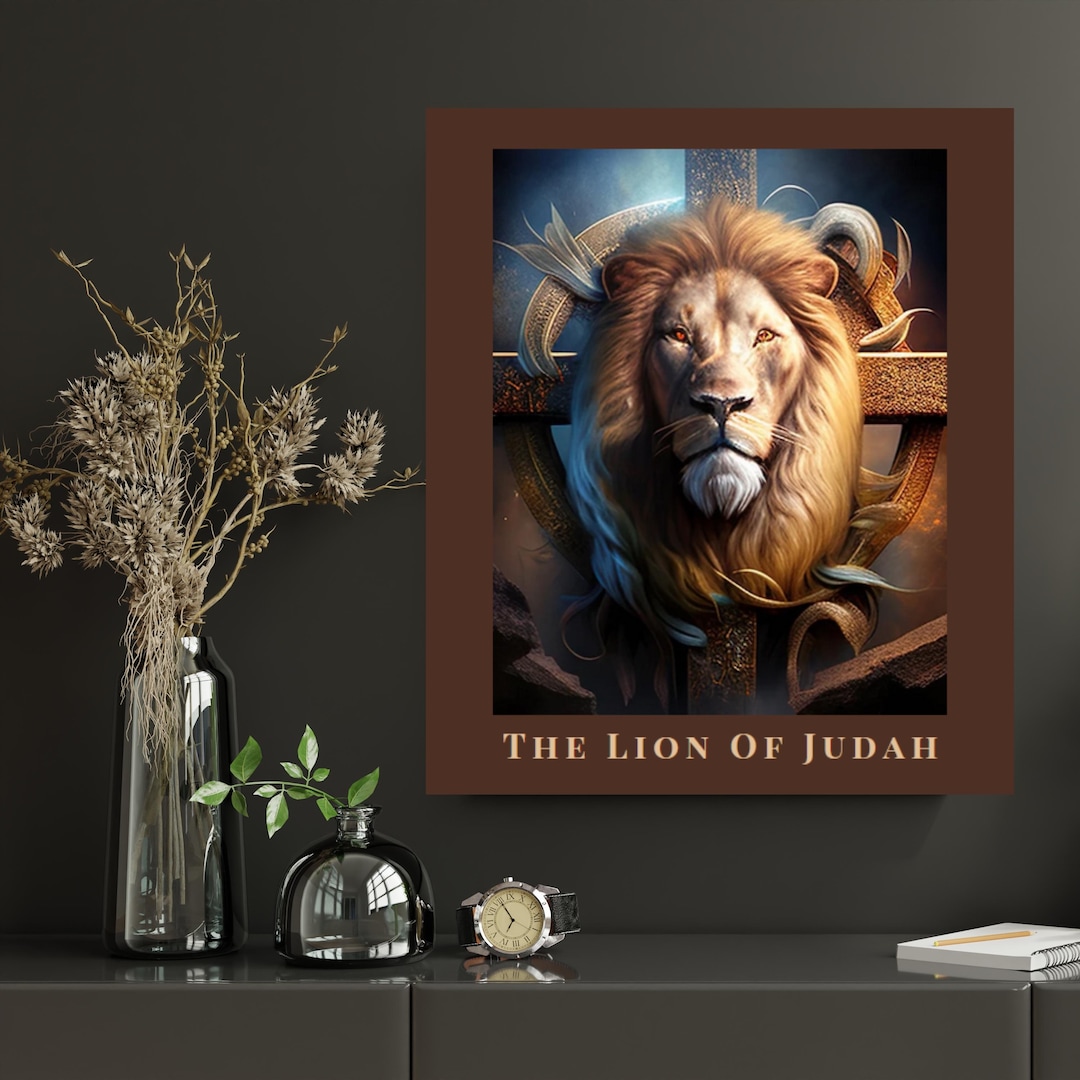 Lion of Judah Art Print | Acrylic Display | Scripture Print | Christian ...