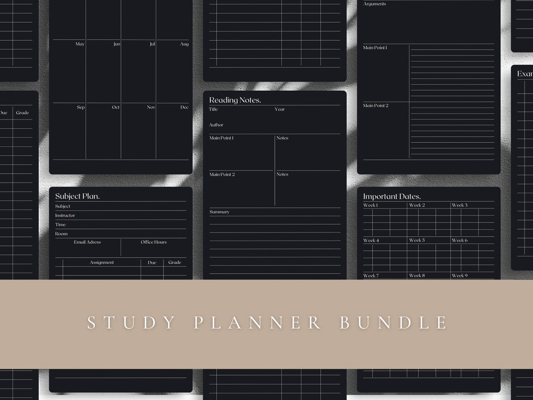 Digital Academic Planner Bundle Homeschool Planner Printable College ...