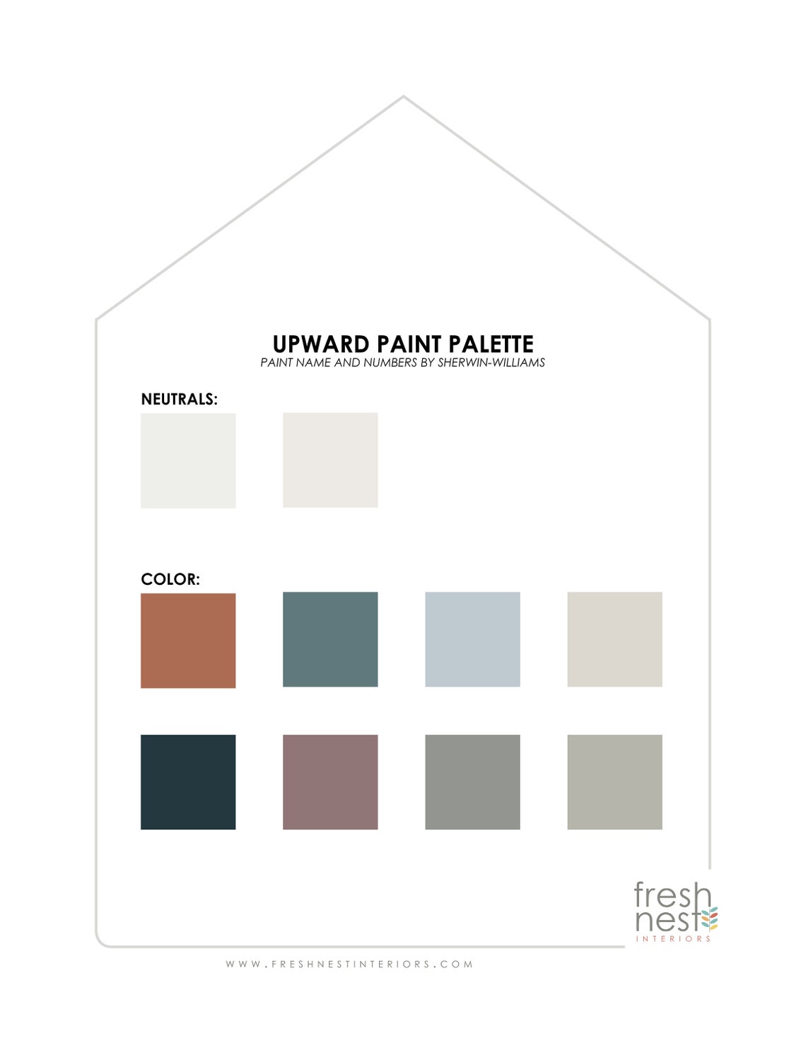 Sherwin Williams Upward Color Palette: Whole House Paint Scheme ...