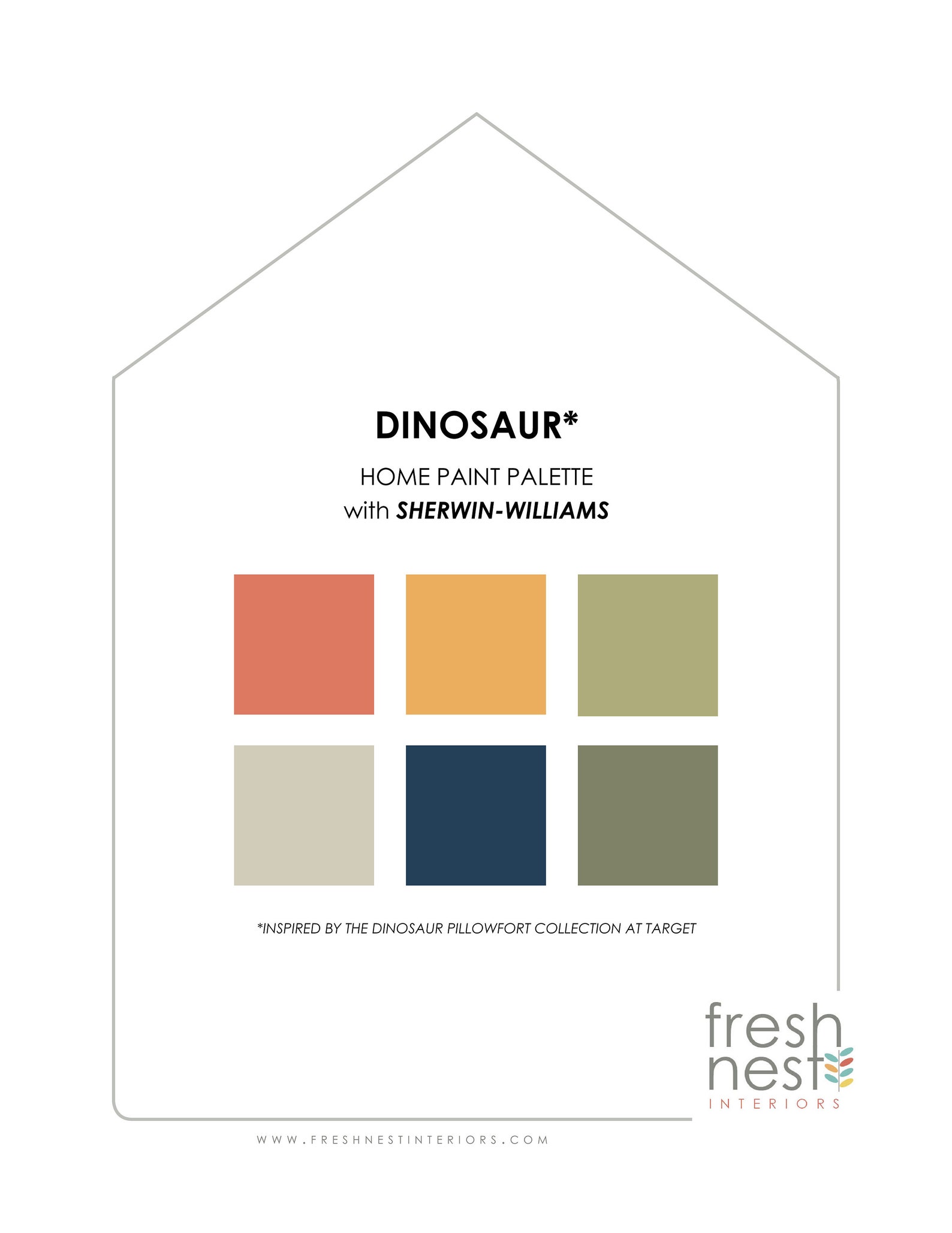 Sherwin Williams Prepackaged Paint Palette - Dinosaur Themed Room ...