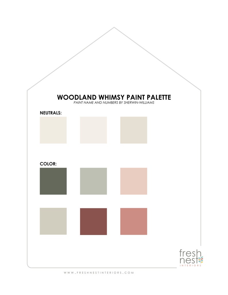 Woodland Whimsy Sherwin Williams Paint Palette (digital Download) - Etsy