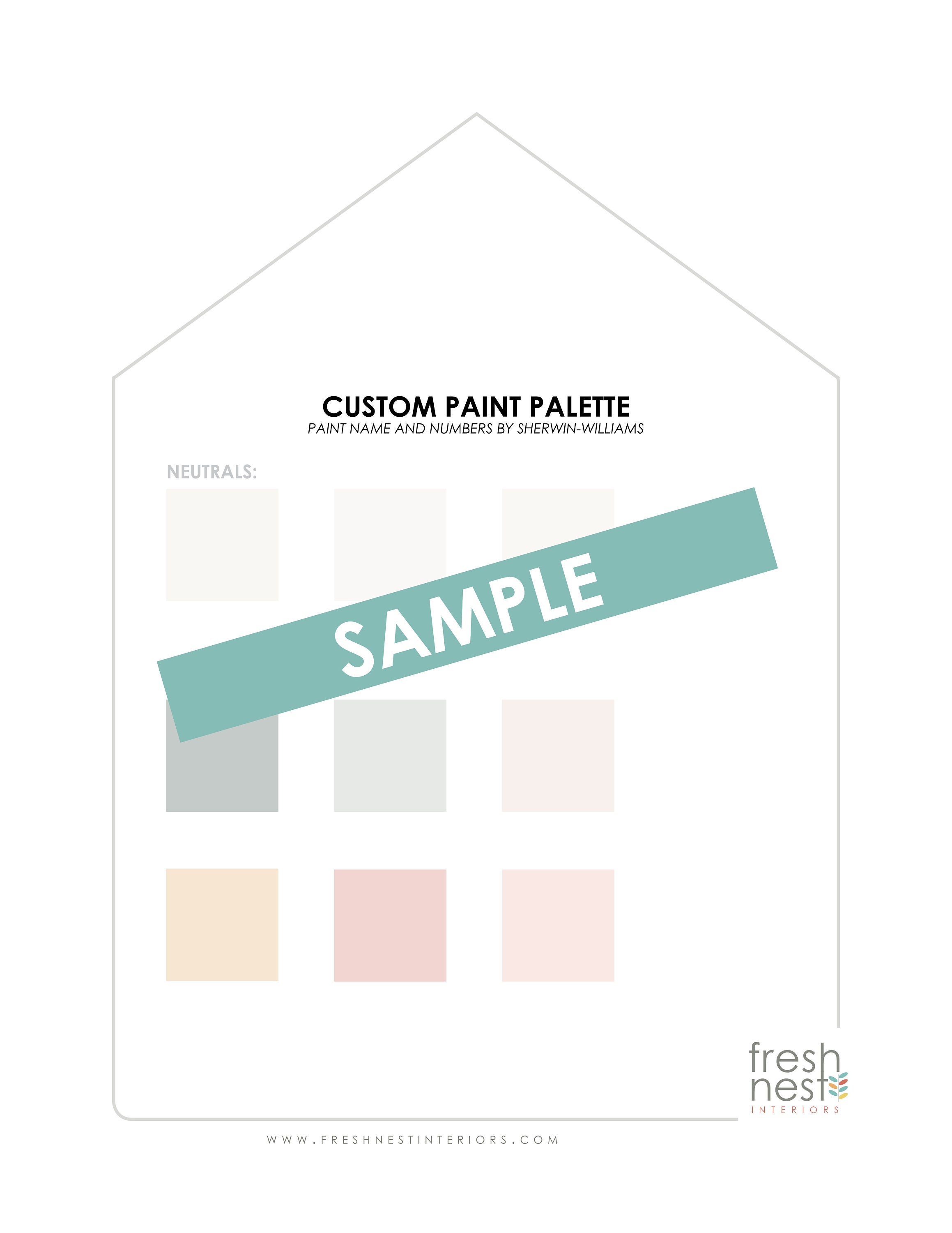 CUSTOM Paint Color Consultation - Paint Color Palette for Wallpaper or ...