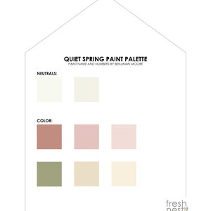 Benjamin Moore Pastel Paint Palette - Quiet Spring - Color Palette ...