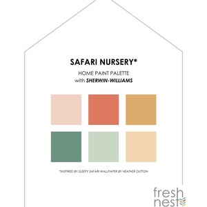 Sherwin Williams Prepackaged Paint Palette - Safari Nursery - Color ...
