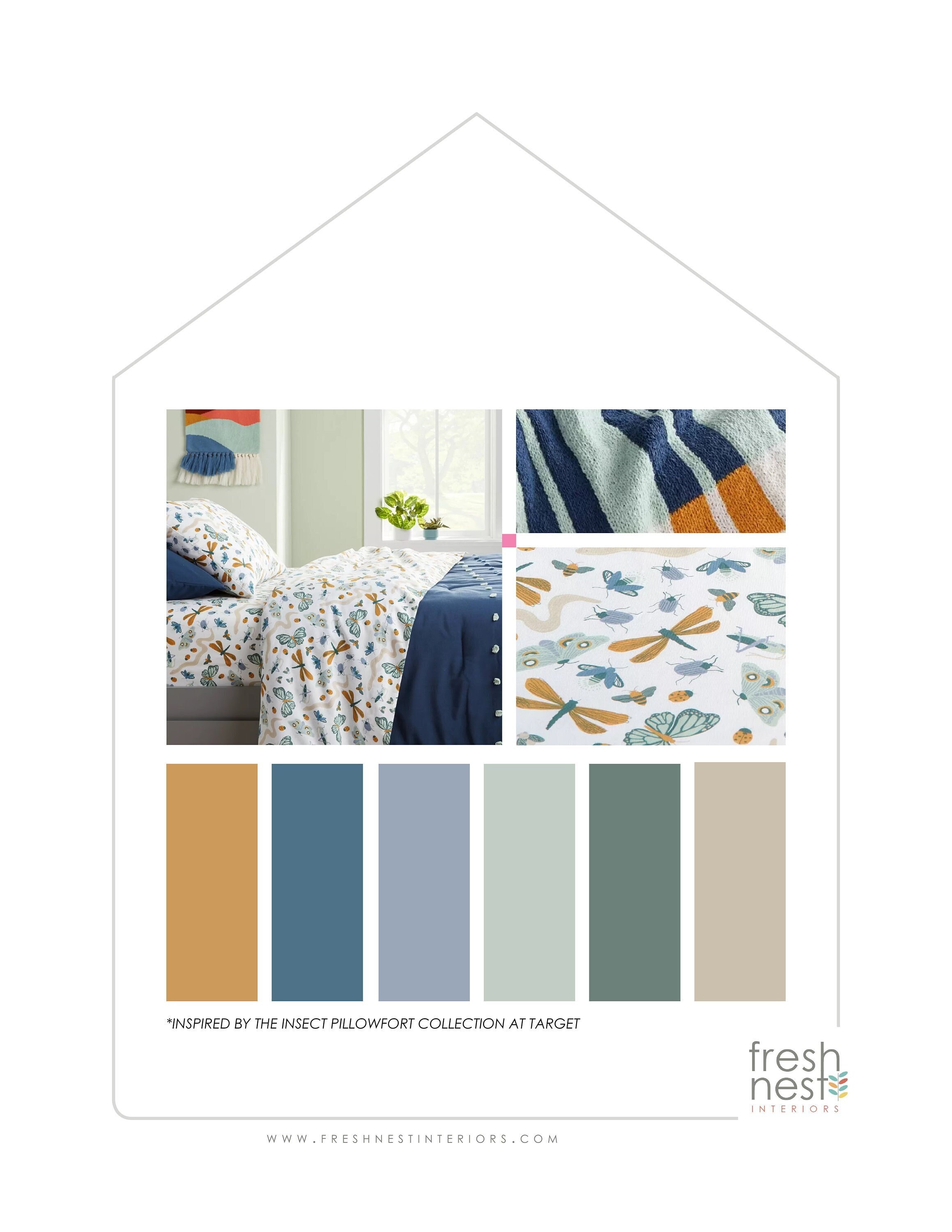 Target Pillowfort Paint Palette, Bugs and Butterflies, Sherwin Williams ...