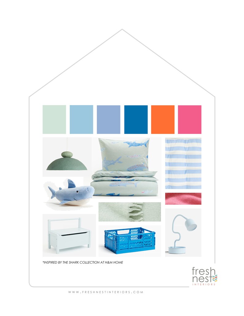 Sherwin Williams Sharks Color Palette: Ocean Kids Room Scheme (digital ...