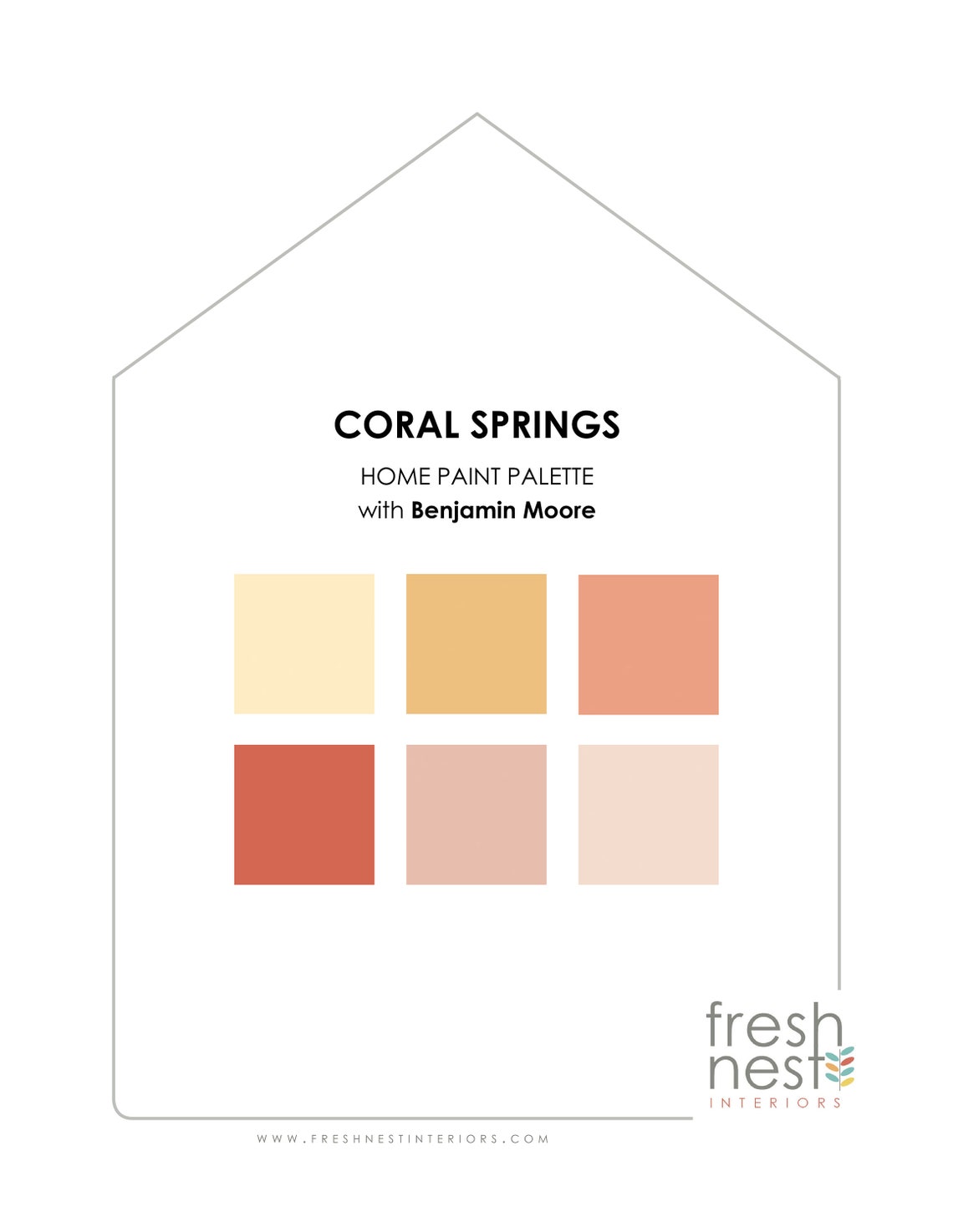 Coral Springs Paint Palette: Benjamin Moore Interior Color Scheme ...