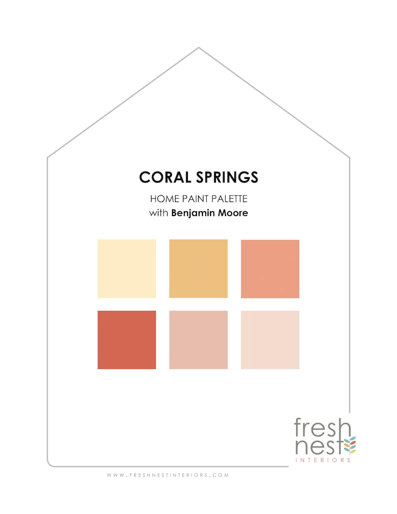 Coral Springs Paint Palette: Benjamin Moore Interior Color Scheme ...