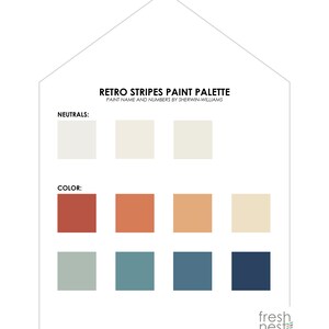 Sherwin Williams Retro Color Palette - Paint Colors, Retro Stripes ...