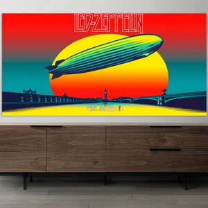 Led Zeppelin Wall Decor, Huge Canvas Art, Iconic Rock Music Canvas Wall ...