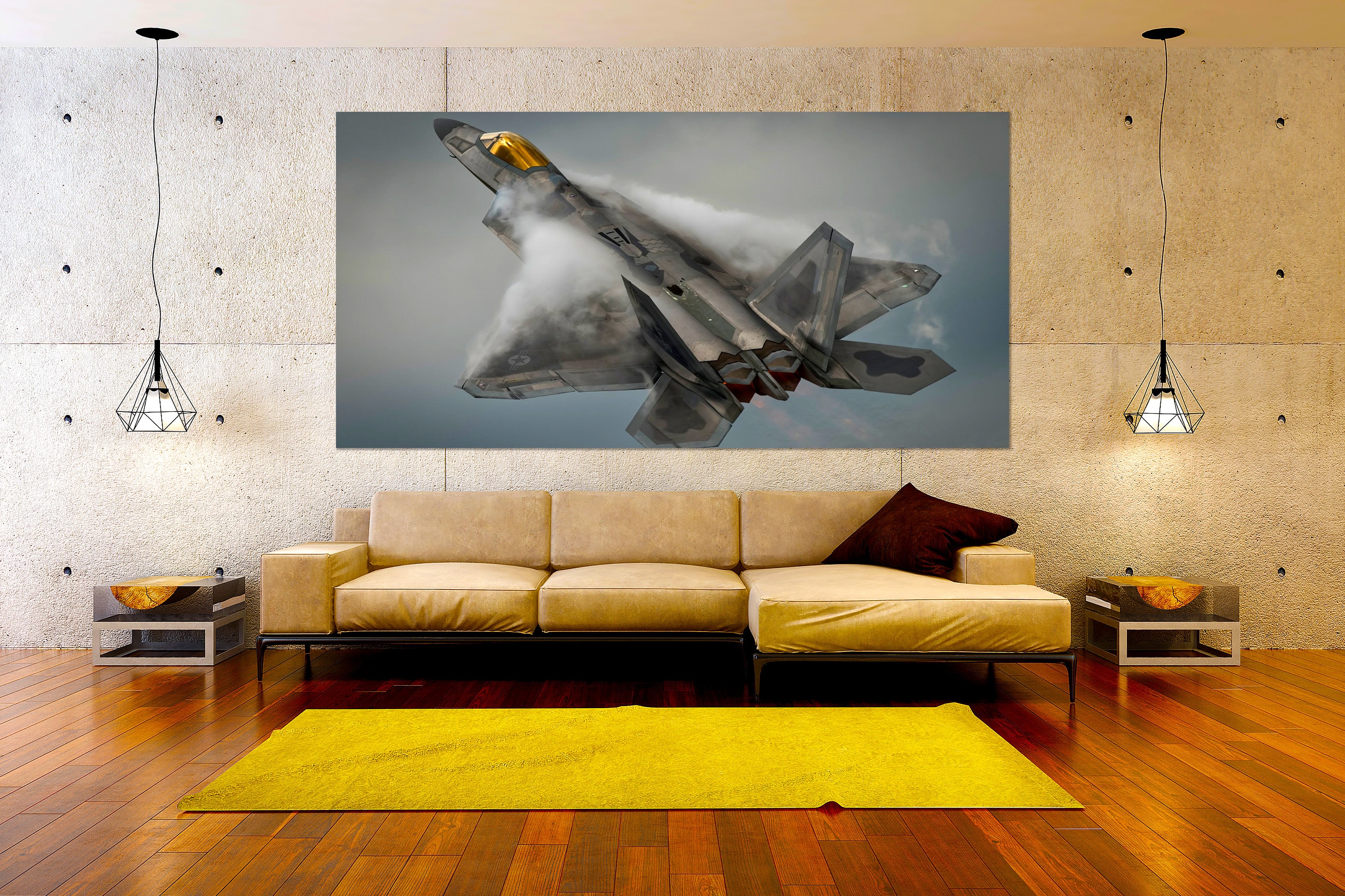 F22 Raptor Wall Decor, Aircraft Wall Art, Strike Fighter Canvas, Pilot ...