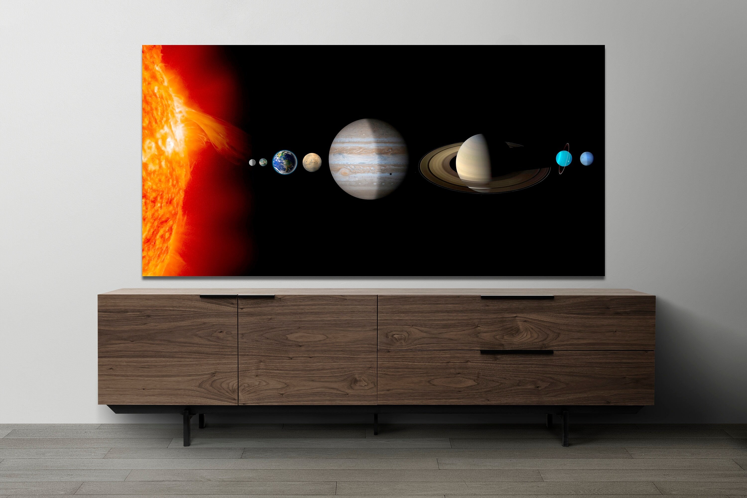 Solar System Wall Decor Huge Canvas Art Space Wall Art - Etsy