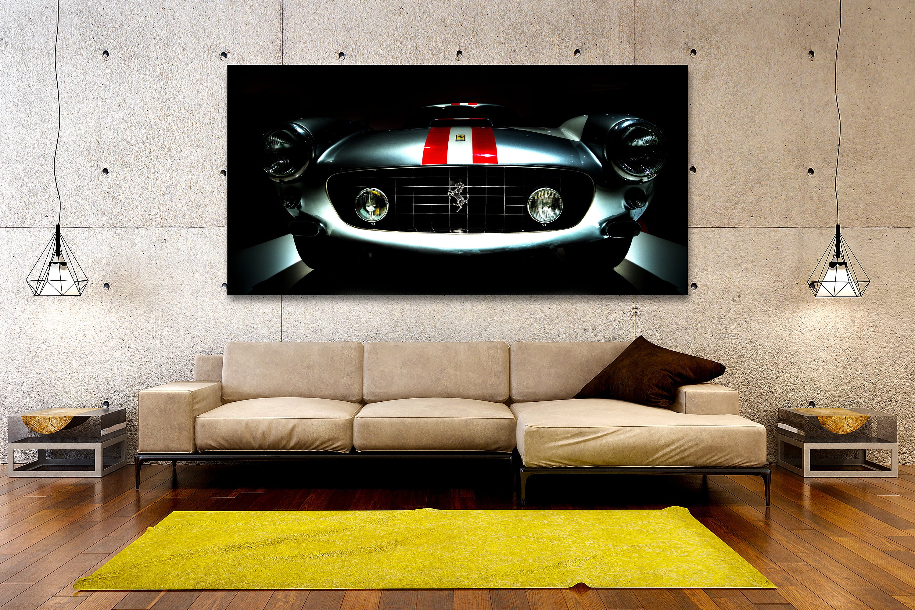 Vintage Car Wall Decor Huge Canvas Art Garage Wall Art - Etsy