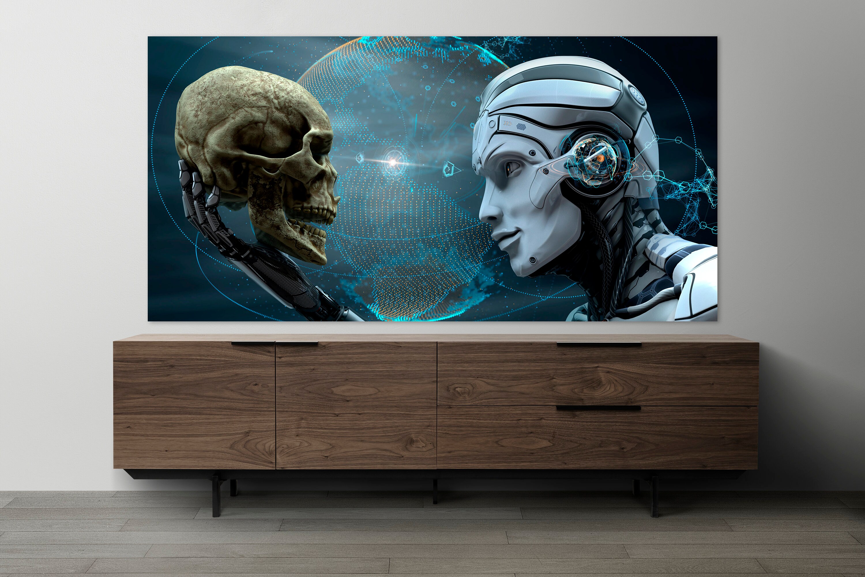 Evolution Wall Art, Huge Canvas Art, Scientific Canvas, Minimalist Home ...