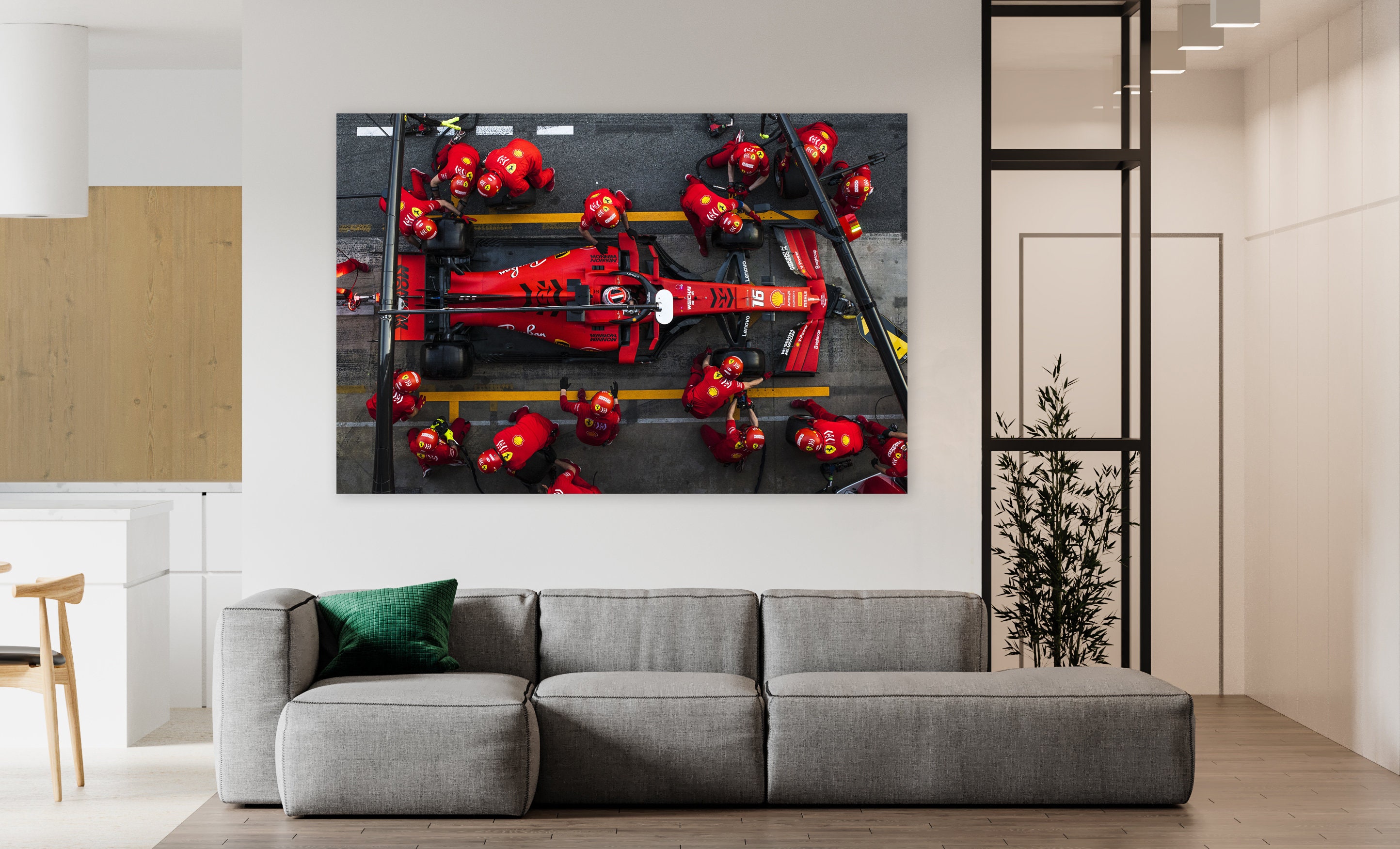 Formula One Pitstop Canvas, F1 Canvas Wall Art, Large Canvas Print ...